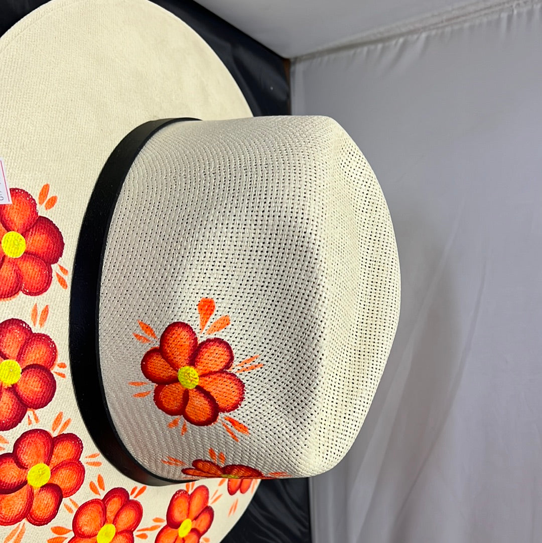 Acrylic Mexican Hand painted with flowers – Artesanias Mexicanas Morelia