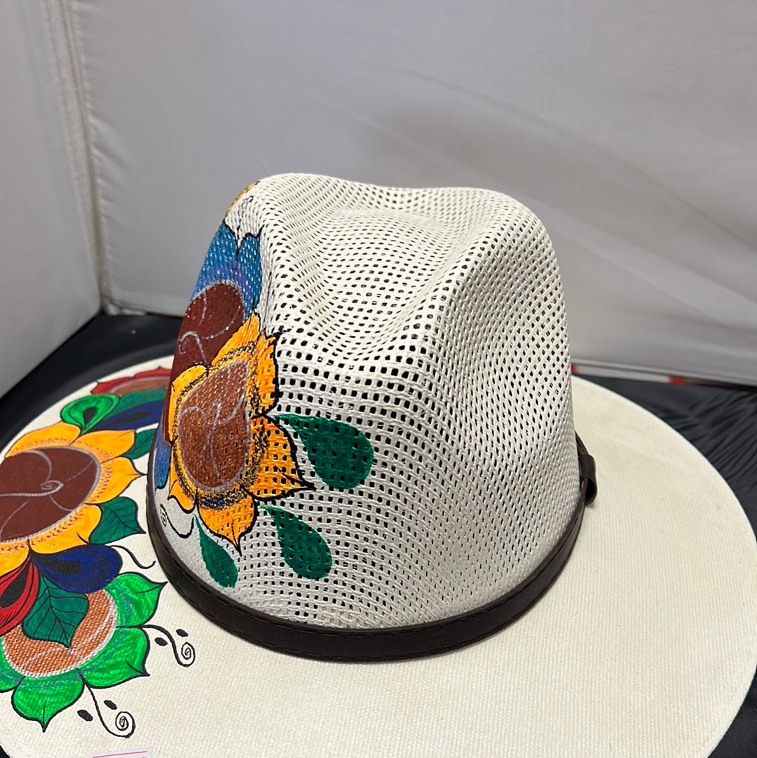 Acrylic Mexican Hand painted with flowers – Artesanias Mexicanas Morelia