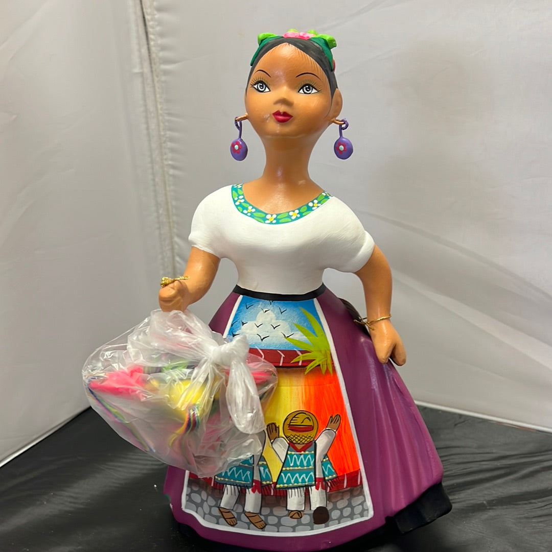 Lupita Mexican Ceramic Doll Piñata – Artesanias Mexicanas Morelia