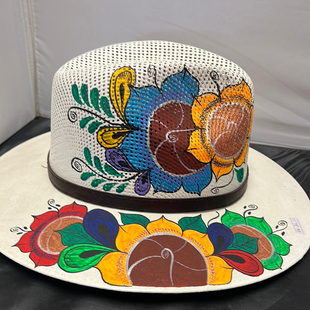 Acrylic Mexican Hand painted with flowers – Artesanias Mexicanas Morelia
